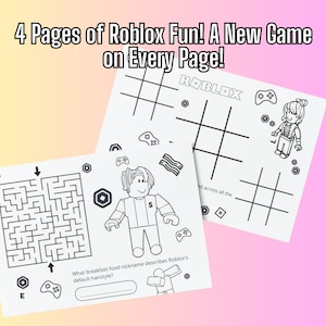 Roblox Puzzle Activity Book – Fun Printable Games for Kids, Instant ...