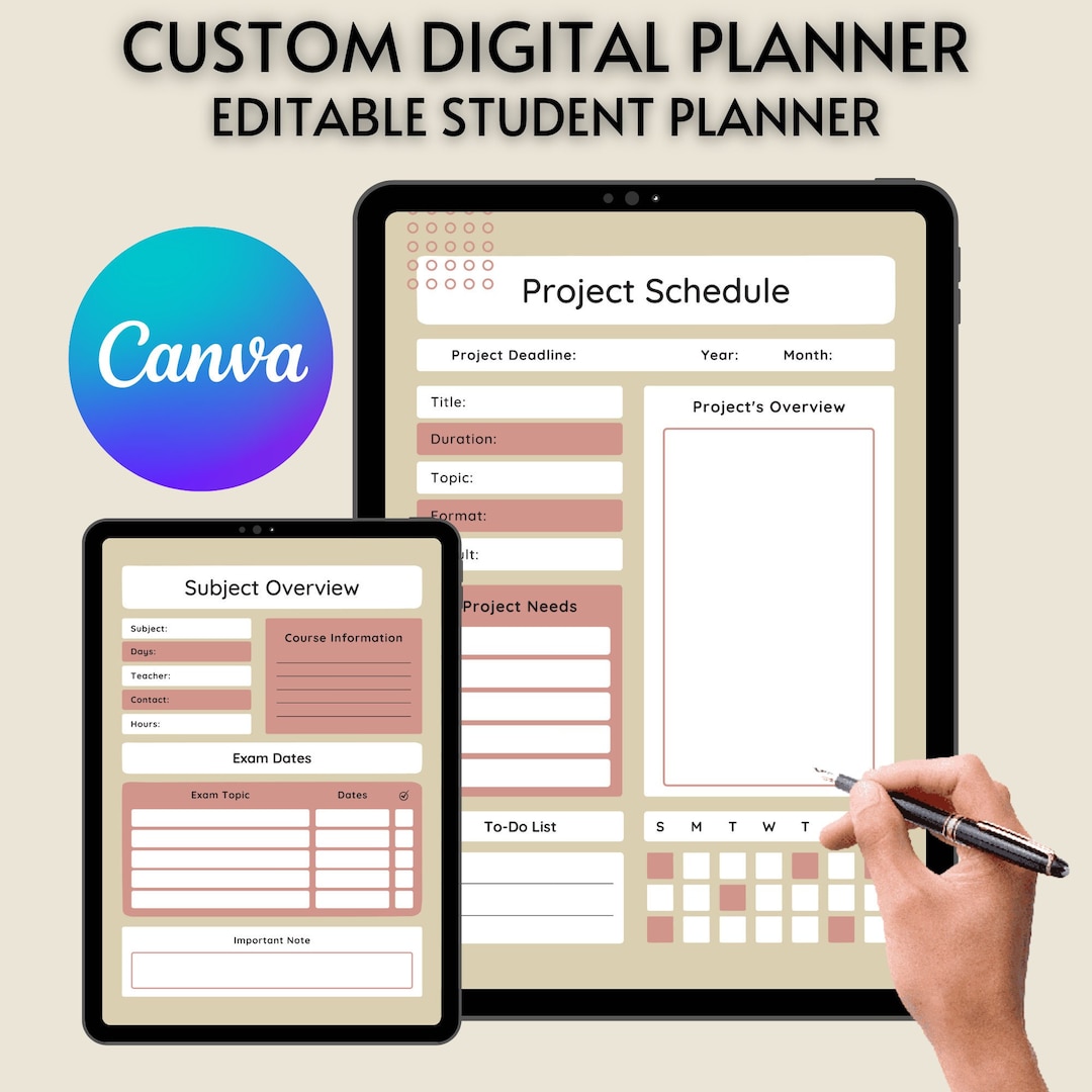 Student Planner Sheet Printable Study PDF Editable Student - Etsy