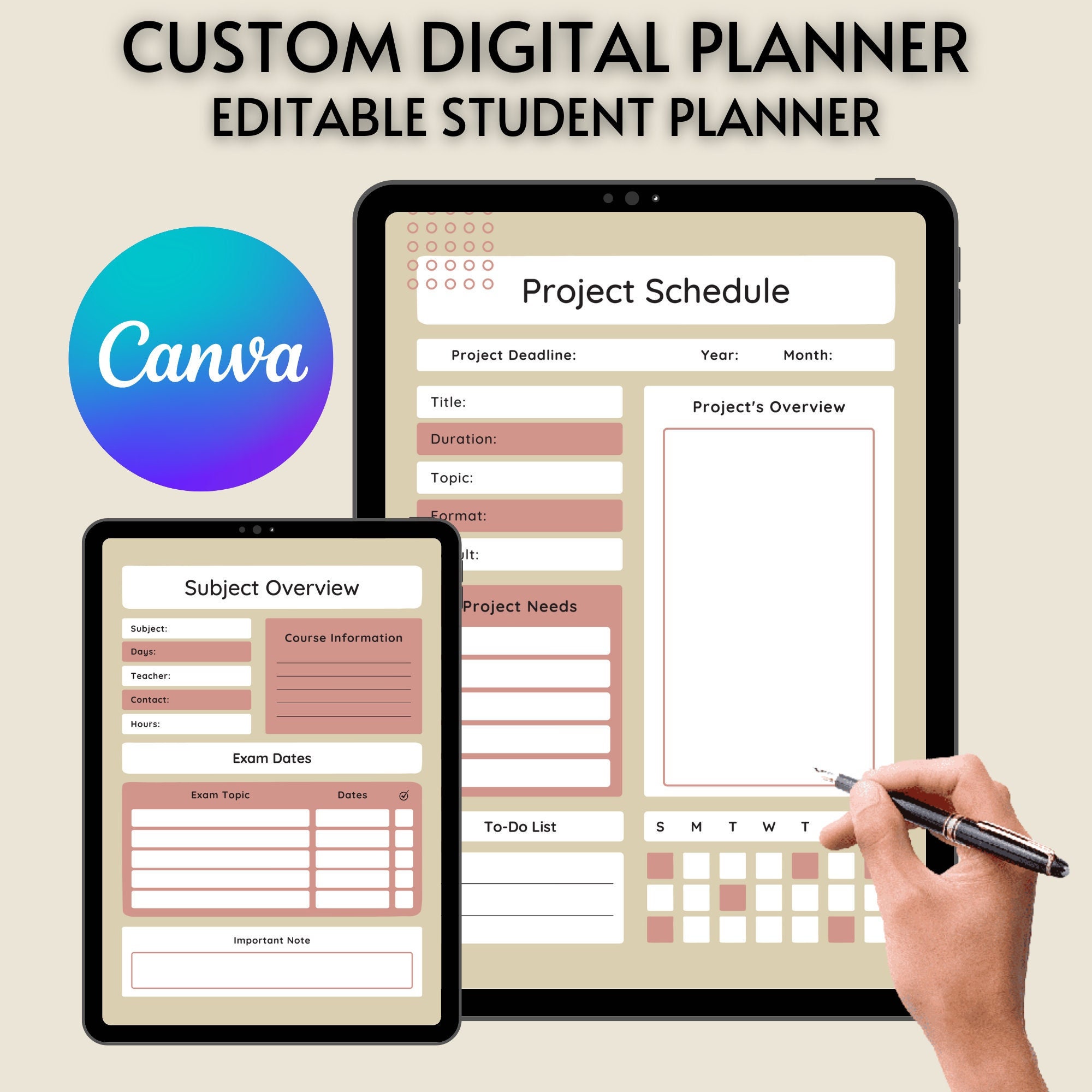 Student Planner Sheet Printable Study PDF Editable Student - Etsy
