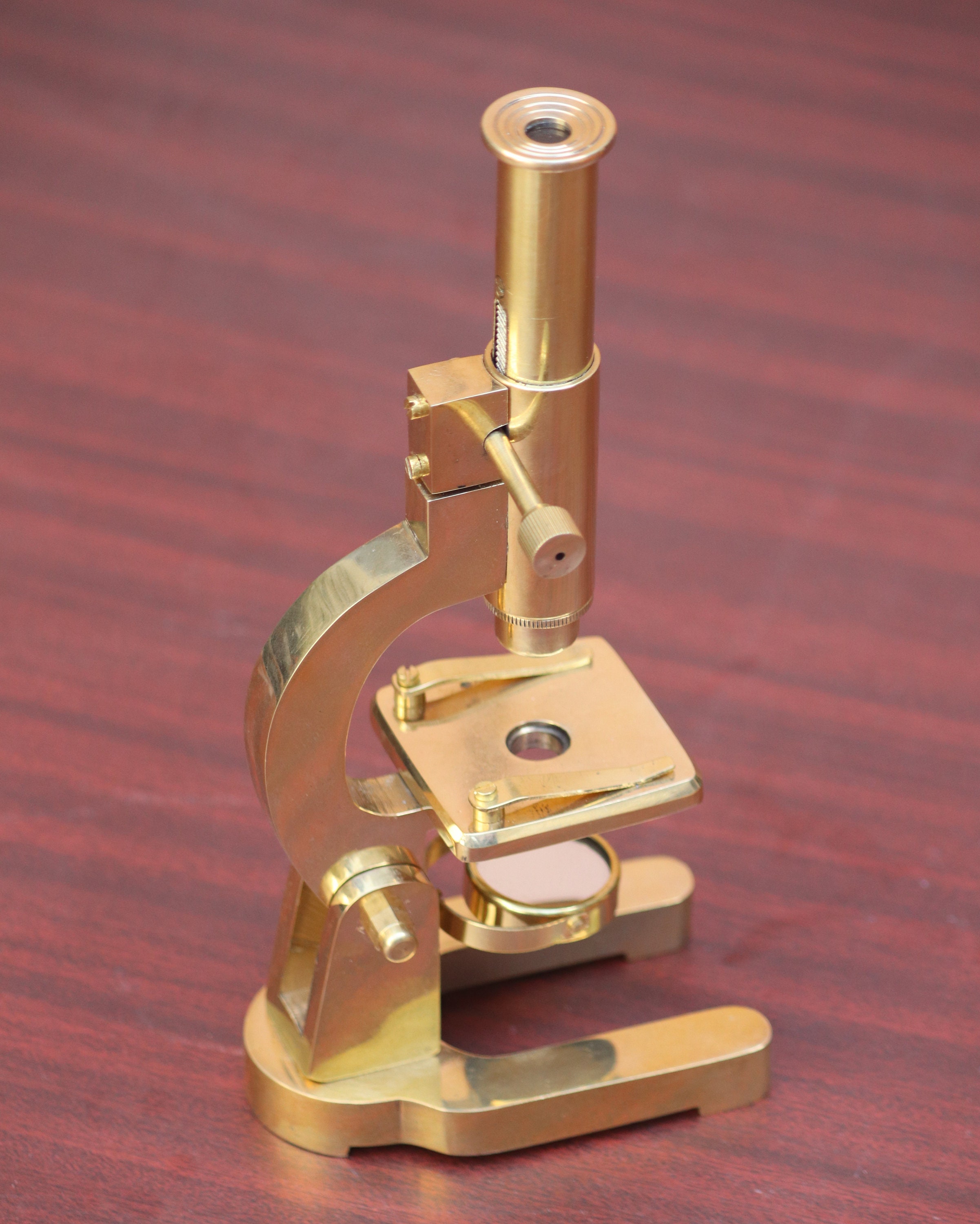 Brass Microscope Student Microscope, Science Gift, Home Decor, Gift for Him 8 Inch Vintage Type ...