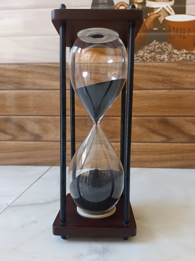 Personalized Wood Hourglass in 30 Minute, Wooden Engraved Sand Timer ...