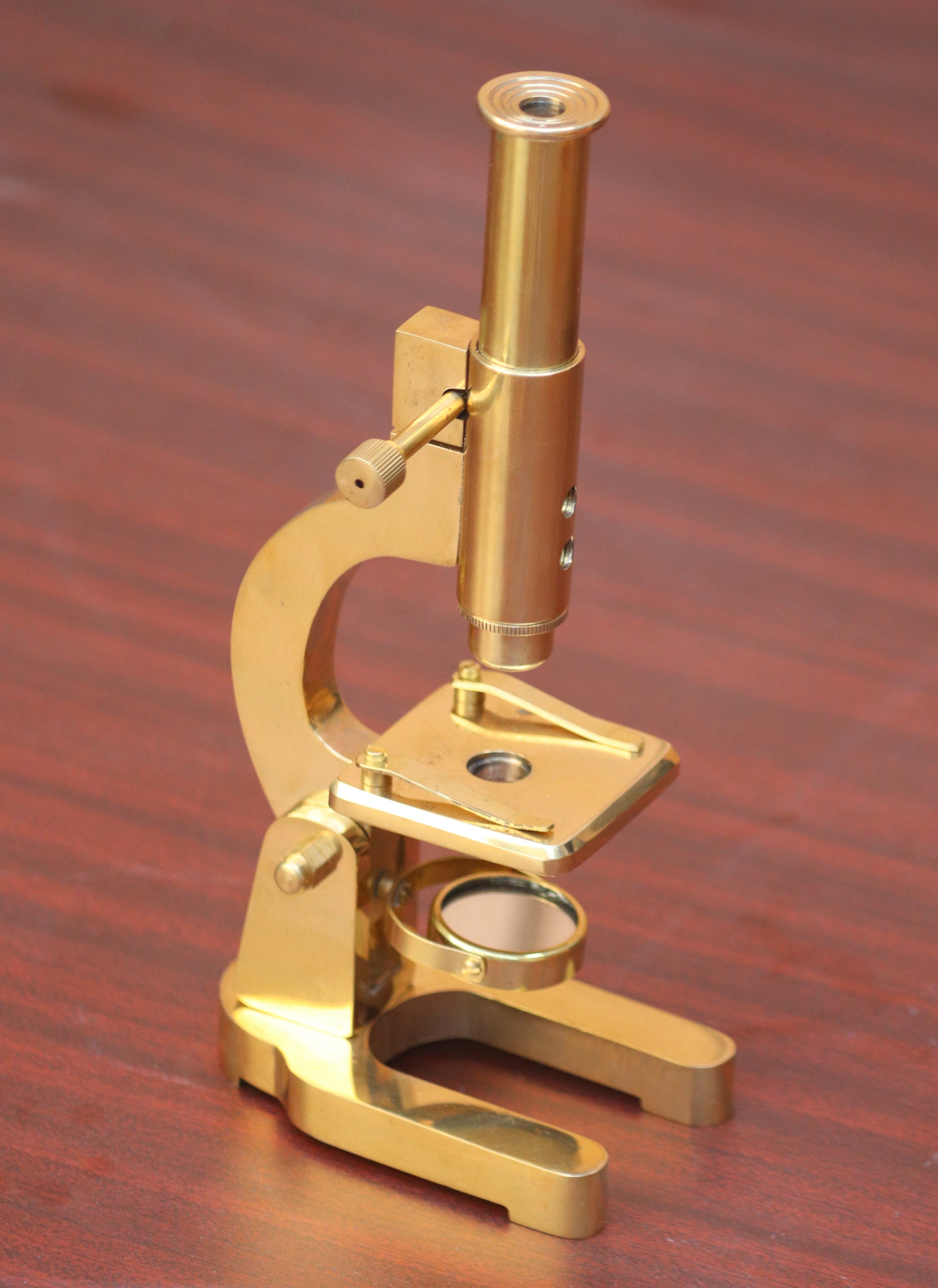 Brass Microscope Student Microscope, Science Gift, Home Decor, Gift for ...