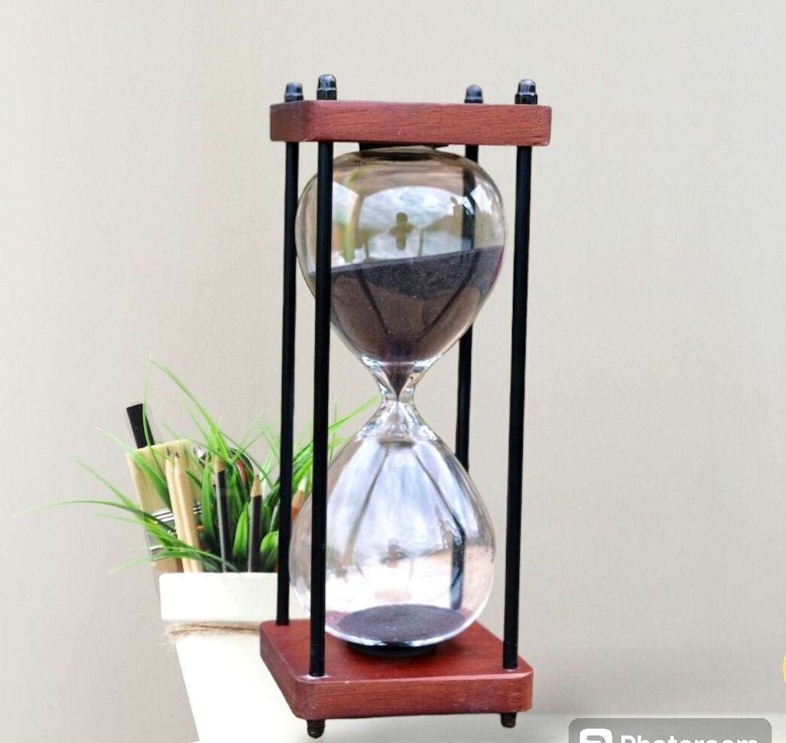 Personalized Wood Hourglass in 30 Minute, Wooden Engraved Sand Timer ...