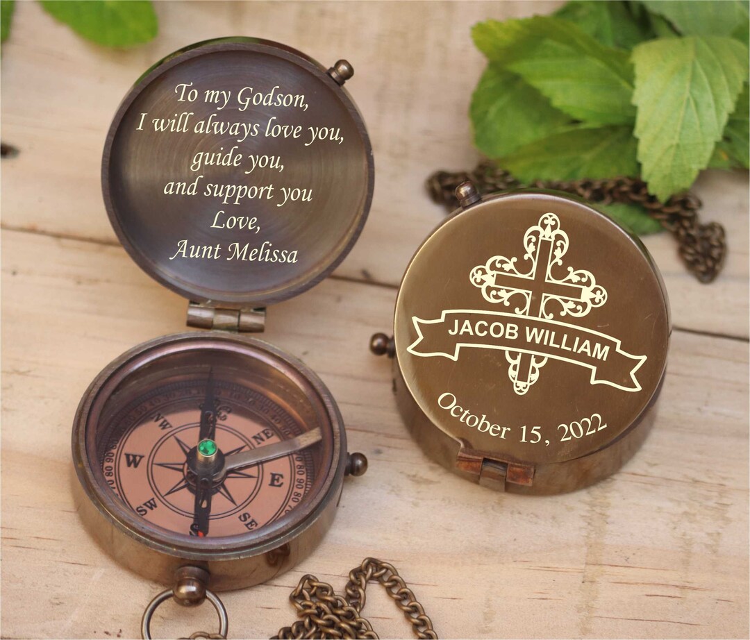 Personalized Brass Compass. Anniversary Gifts for Men, Brass Compass ...