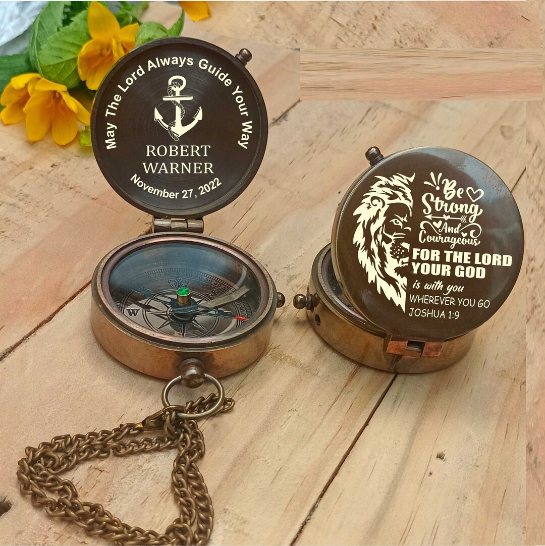Engraved Compass, Personalized Compass, Custom Compass, Graduation ...