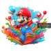 5 PNG Super Mario Splash and Watercolor Digital Design PNG File ...