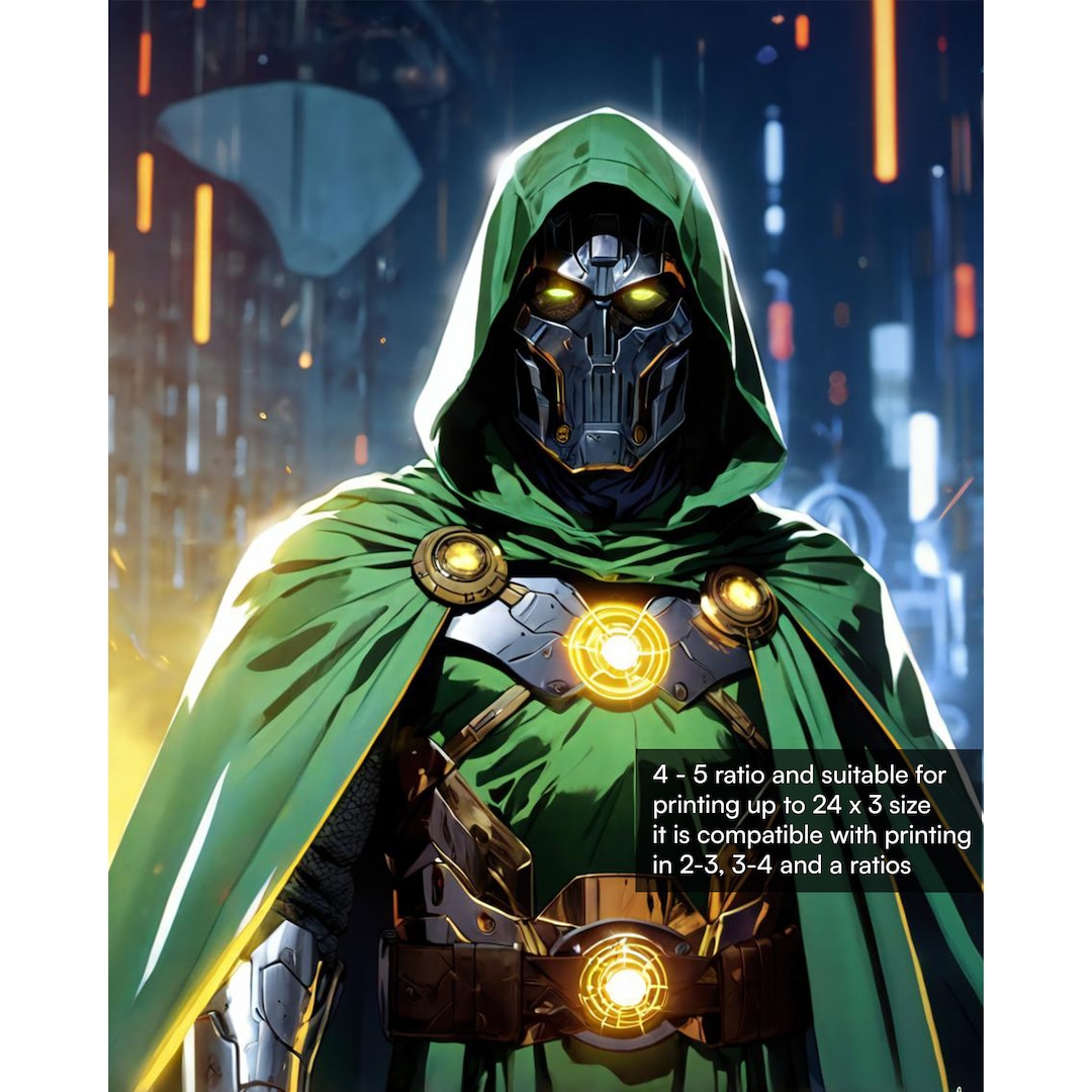 Dr DOOM Poster, Doctor Doom Png, Dr Doom Wall Art, Doctor Doom Poster ...