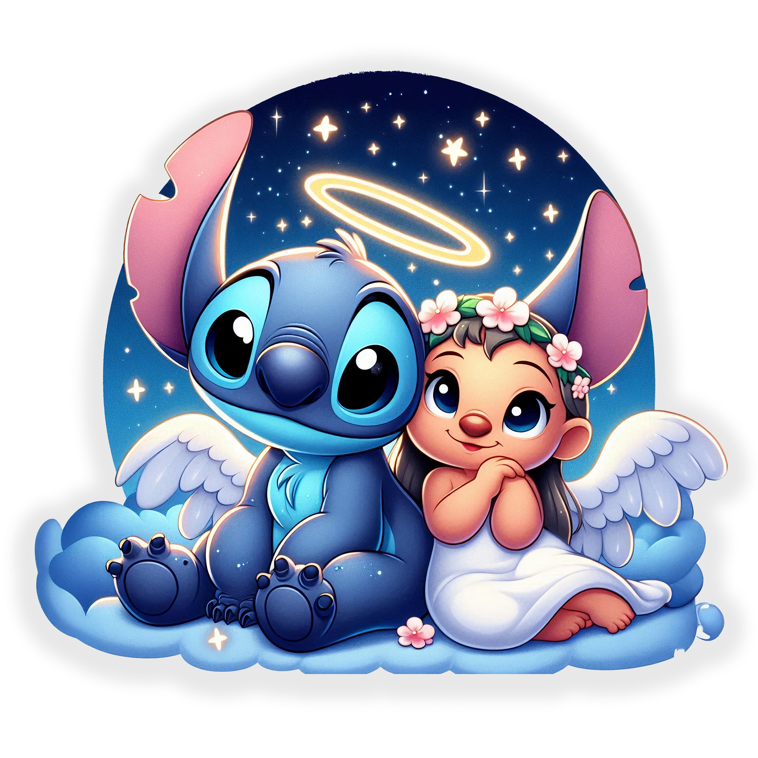 Stitch Angel Sticker, Stitch Angel Clipart, Stitch Angel Love, Stitch ...