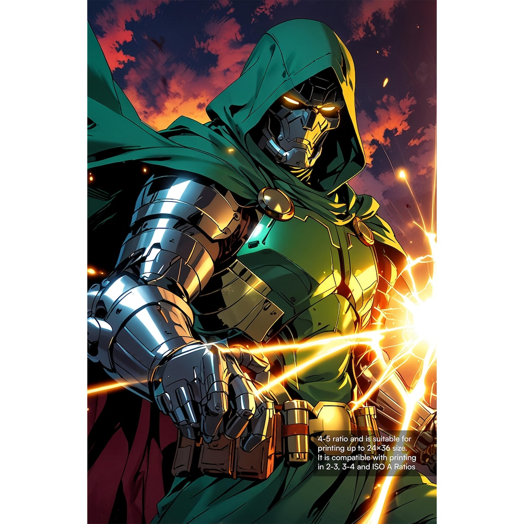 Doctor Doom Poster, Dr. Doom Wall Art, Gifts for Him, Victor Von Doom ...