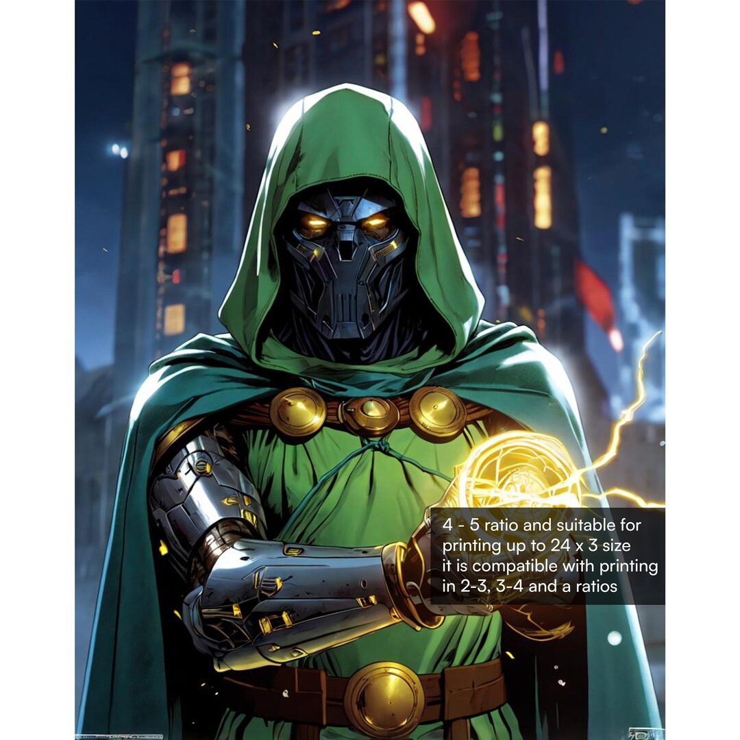Dr Doom Wall Art, Doctor Doom Png, Doctor Doom Poster Design, Dr DOOM ...