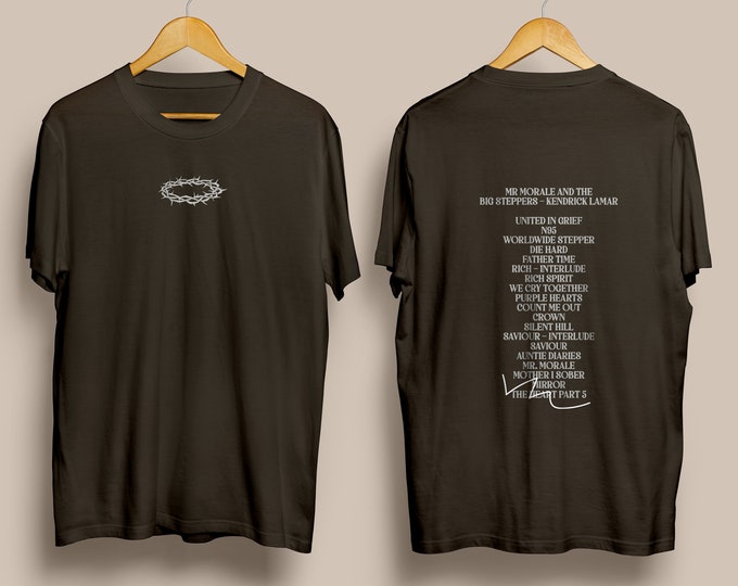 Kendrick Lamar Mr. Morale and the Big Steppers T-shirt tracklist ...