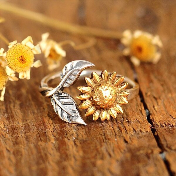 Sunflower Ring - Etsy