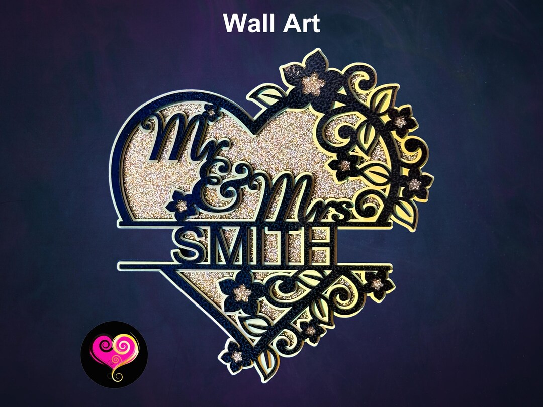 Mr. and Mrs. Wall Plaque: Layered Laser-cut Wall Decoration. - Etsy