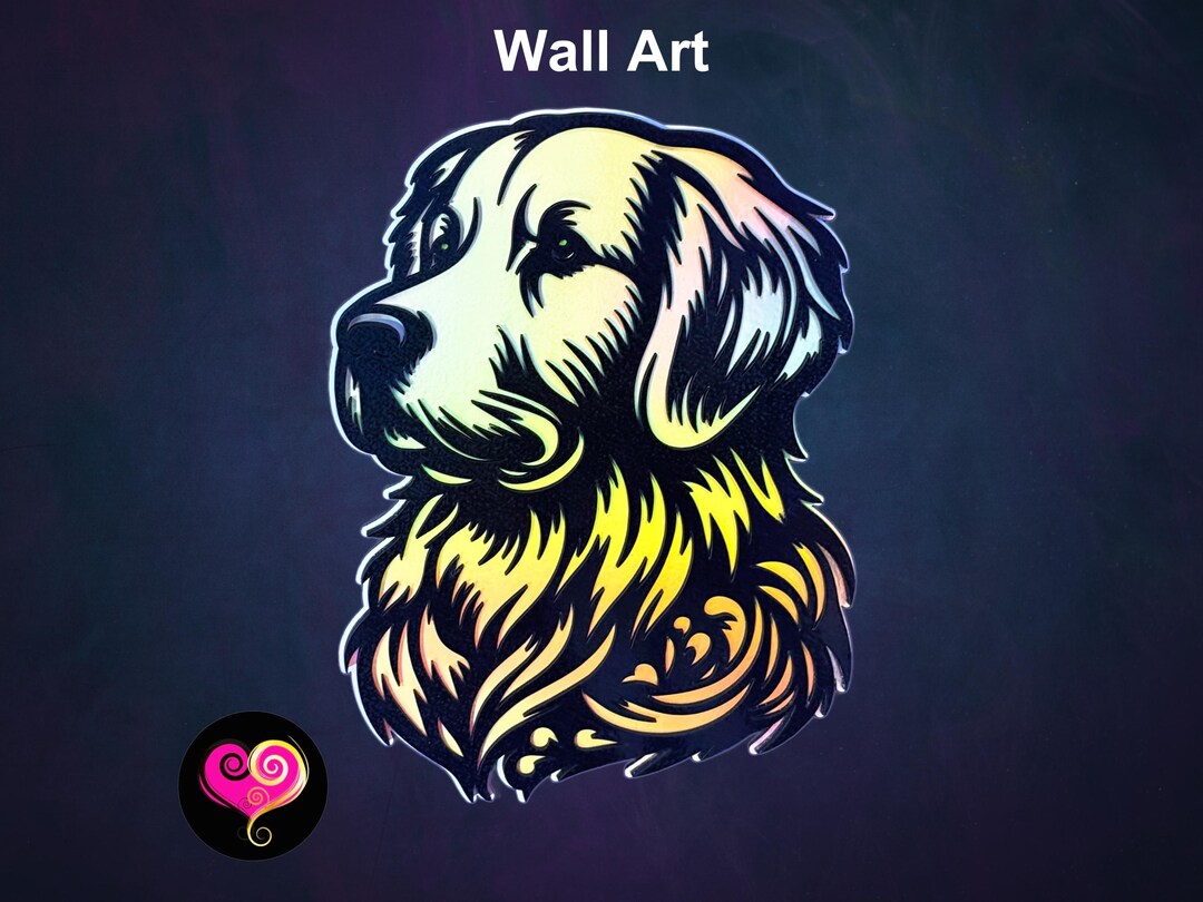 Golden Retriever Wall Art: Layered Laser-cut Wall Decoration. - Etsy
