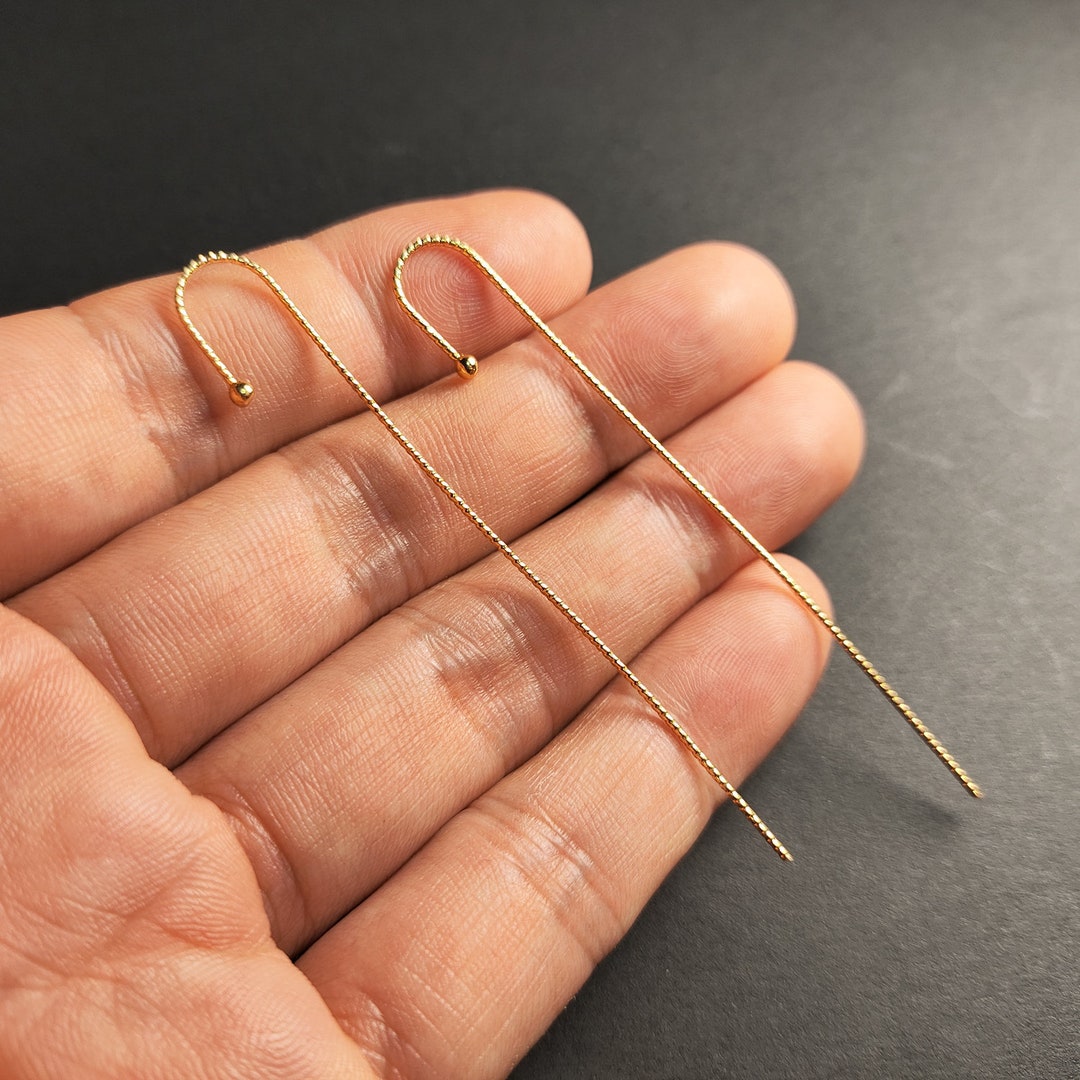 CZ Ear Needle FLUTE Ear Needle Single Earring Edgy Earring Ear - Etsy