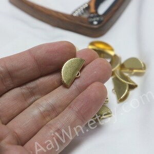 10pcs Half-moon Jewelry Connector Half-circle Shell Double-sided ...
