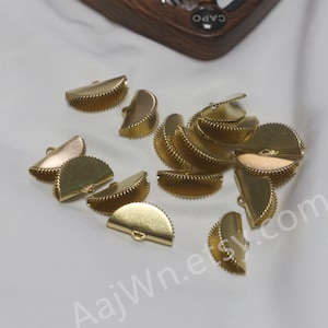 10pcs Half-moon Jewelry Connector Half-circle Shell Double-sided ...