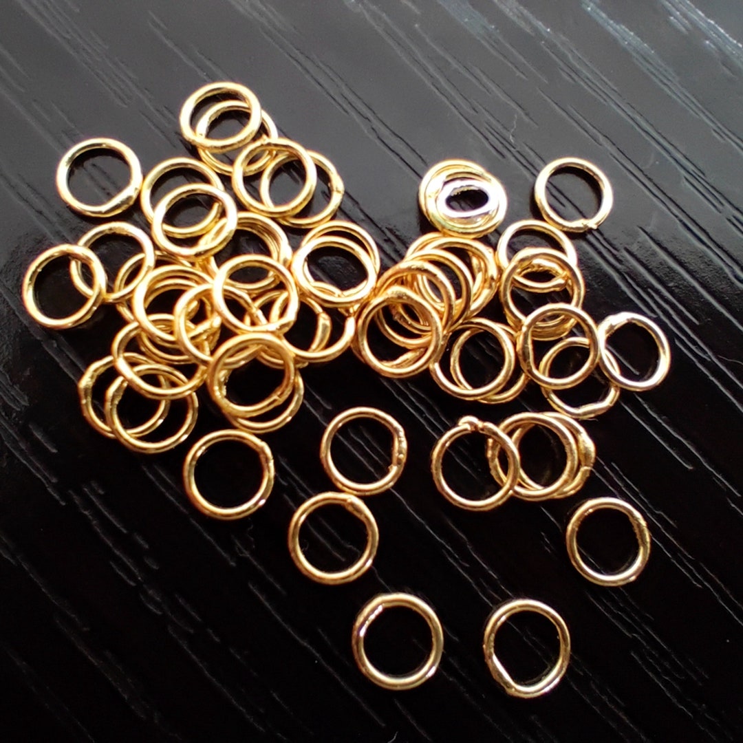 50pcs Round Closed Jump Ring 18 & 20 Gauge - 14k Gold, 18k Gold, Silver ...