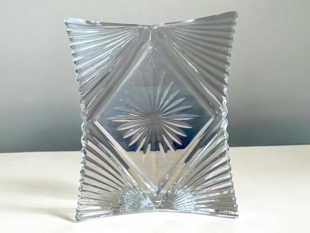 Vintage Mikasa Starlet Lead Crystal Diamond-shaped Photo Frame ...