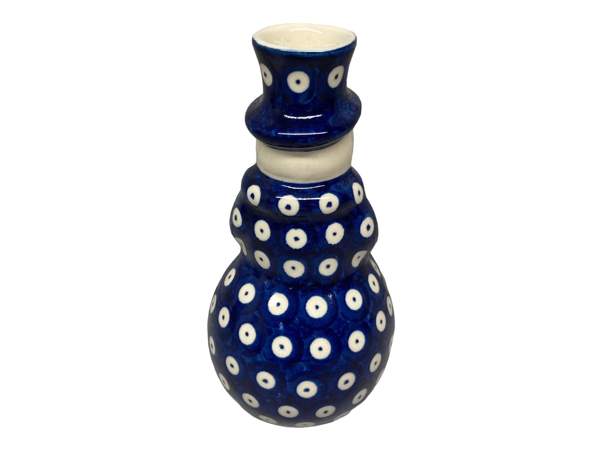 Snowman Candlestick Ceramics Boleslawiec AC Polish Pottery - Etsy