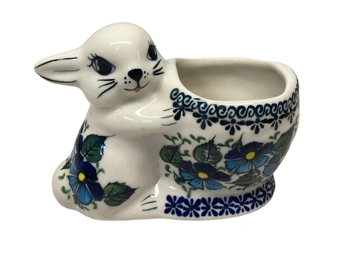 Bunny Shaped Jar Ceramics Boleslawiec AC - Etsy
