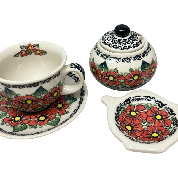 Polish Pottery Tea Set - Etsy