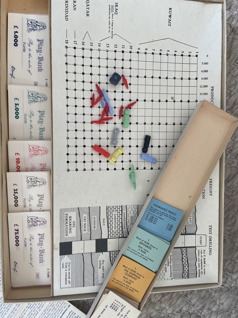 Vintage OIL Board Game: 1960s John Sands, Australian Made - Etsy