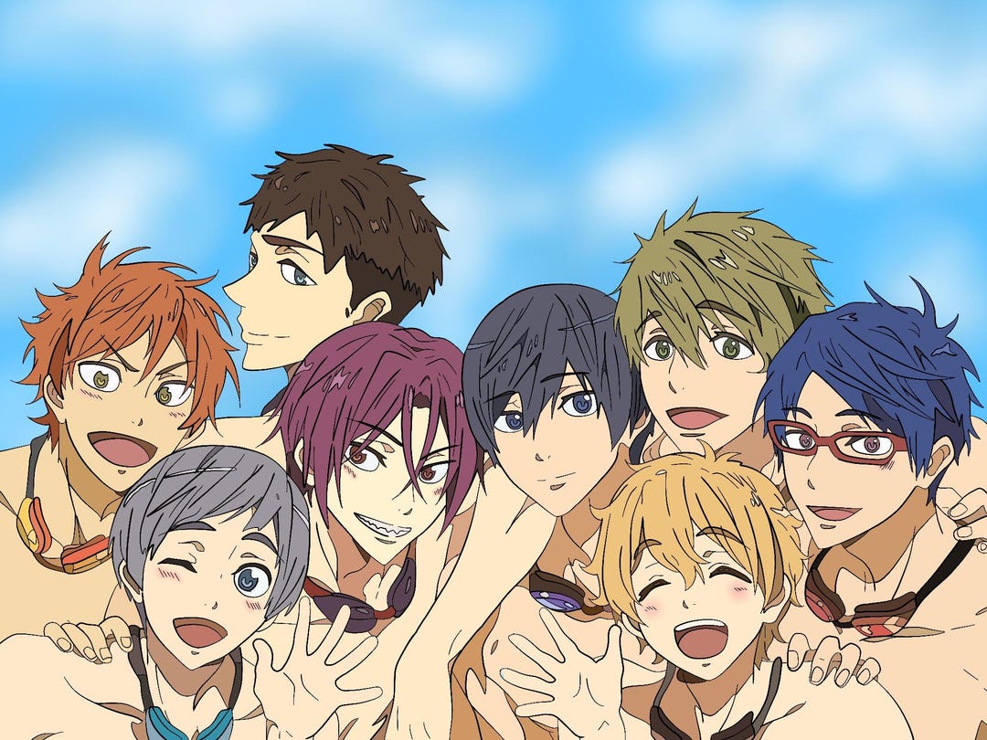 Free! Iwatobi Swim Club Sticker - Iwatobi and Samezuka - Etsy