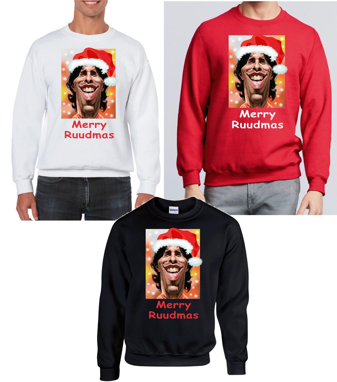 Ruud Van Nistelrooy Merry Ruudmas MUFC Funny Xmas Christmas Jumper ...