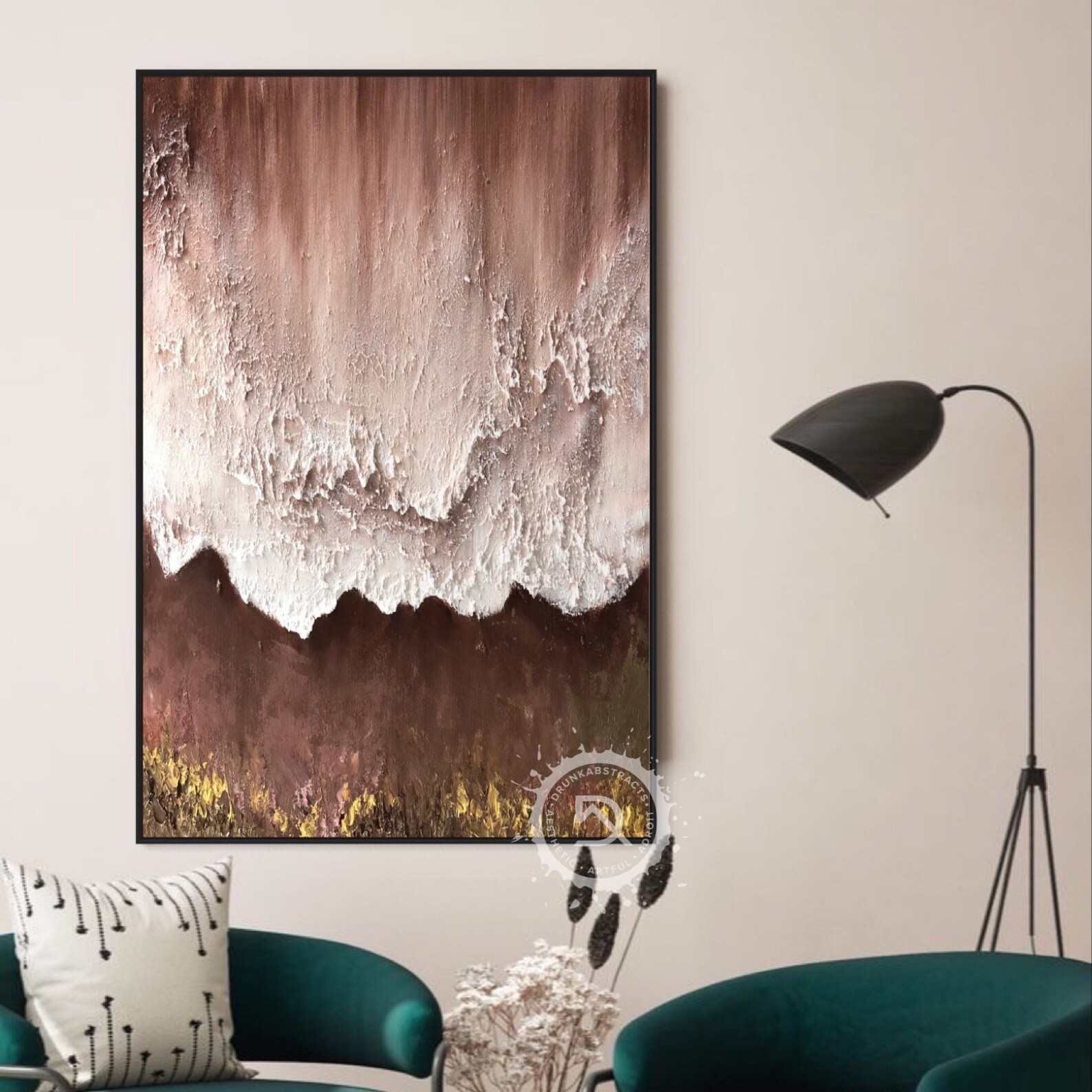 Abstract Ocean Painting 3D Ocean Texture Painting Earth Tone - Etsy