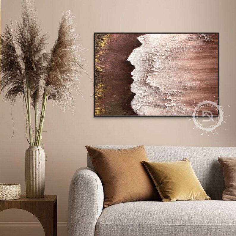 Abstract Ocean Painting 3D Ocean Texture Painting Earth Tone - Etsy