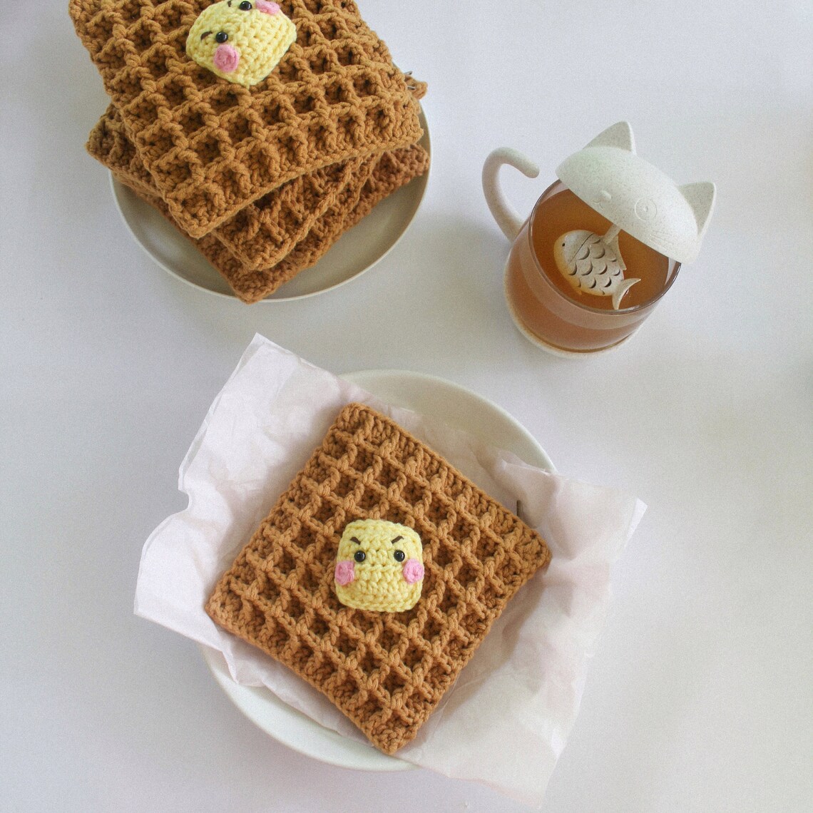 Crochet Grumpy Waffle Pouch, Crochet Pouch, Cute Pouch, Coin Purse, - Etsy