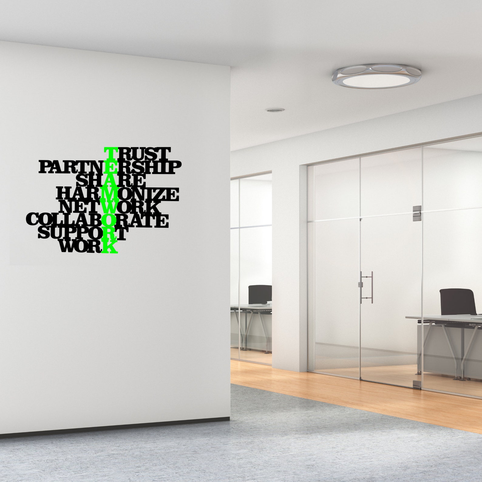 Teamwork 3D Metal Wall Art, Office Wall Decor, Motivational Wall Art ...