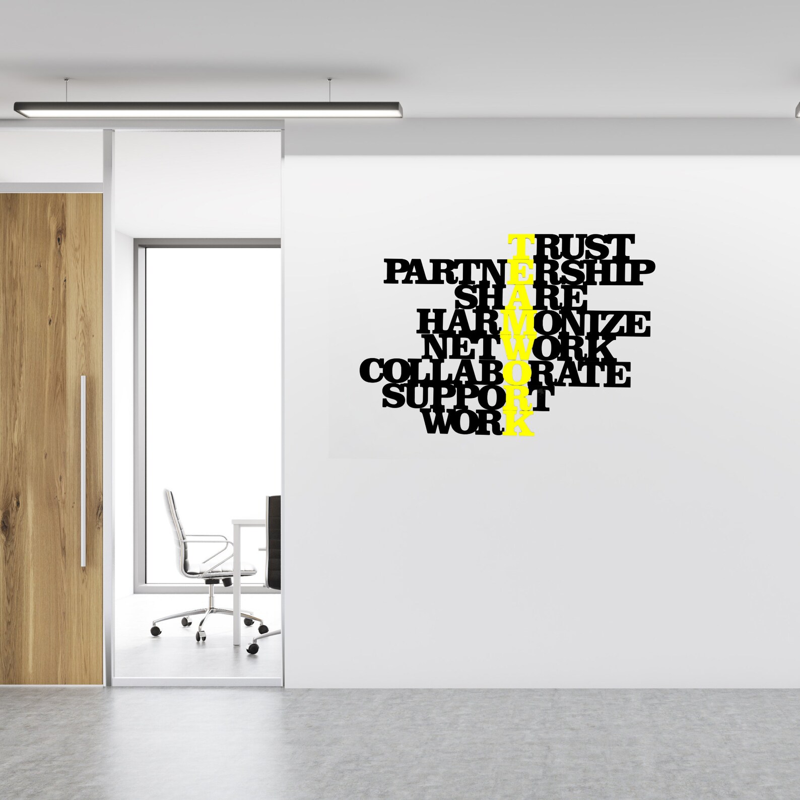 Teamwork 3D Metal Wall Art, Office Wall Decor, Motivational Wall Art ...