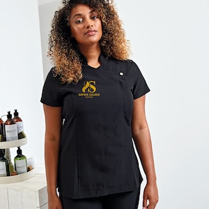 Custom Ladies Beauty Tunic, Personalised Logo Printed Tunic Make up ...