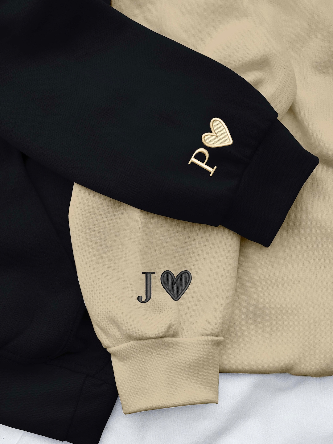 Roman Numeral Embroidered Hoodie, Couple Matching Hoodie, GF BF One ...