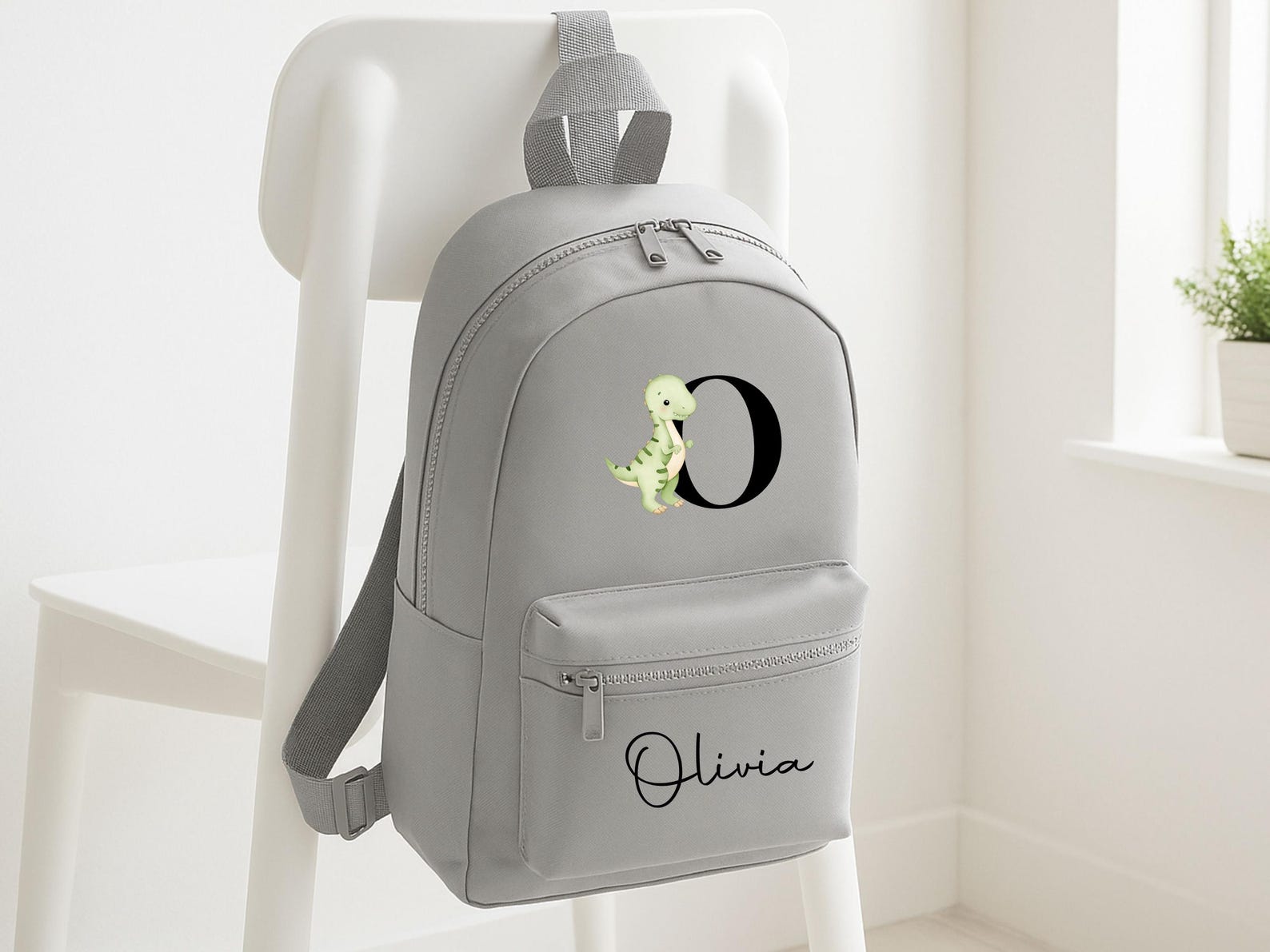 Personalised Dinosaur Backpack for Kids, Custom Name Rucksack for ...