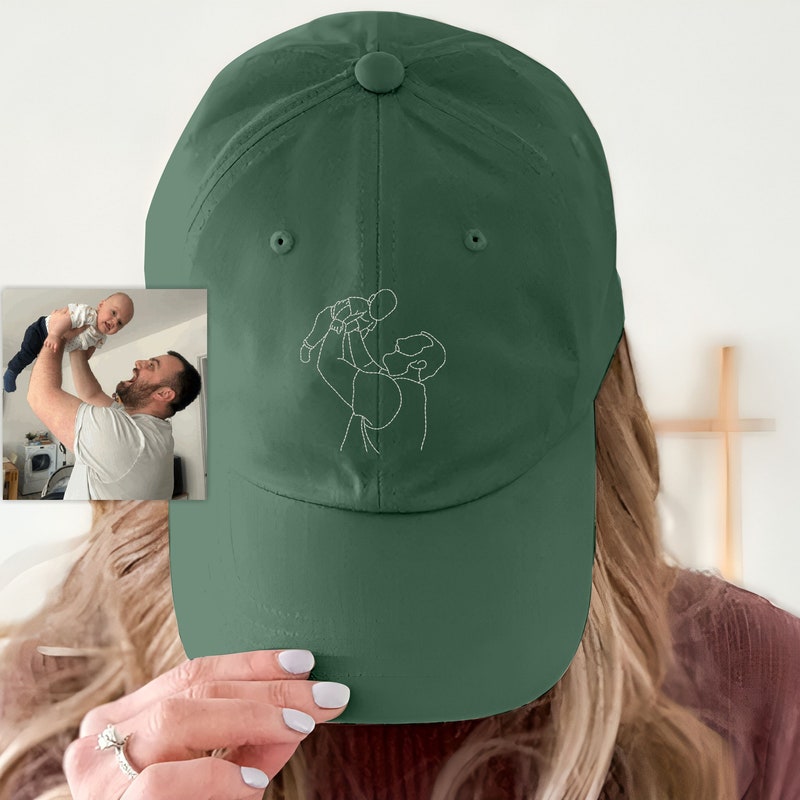 Family Portrait on Cap - Etsy UK