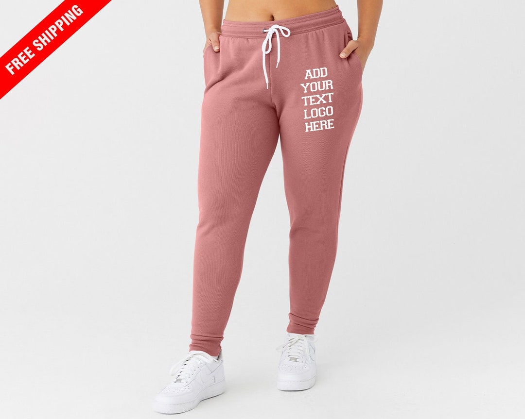 Personalised Text Monogrammed Unisex Joggers, Custom Team Logo Printed ...