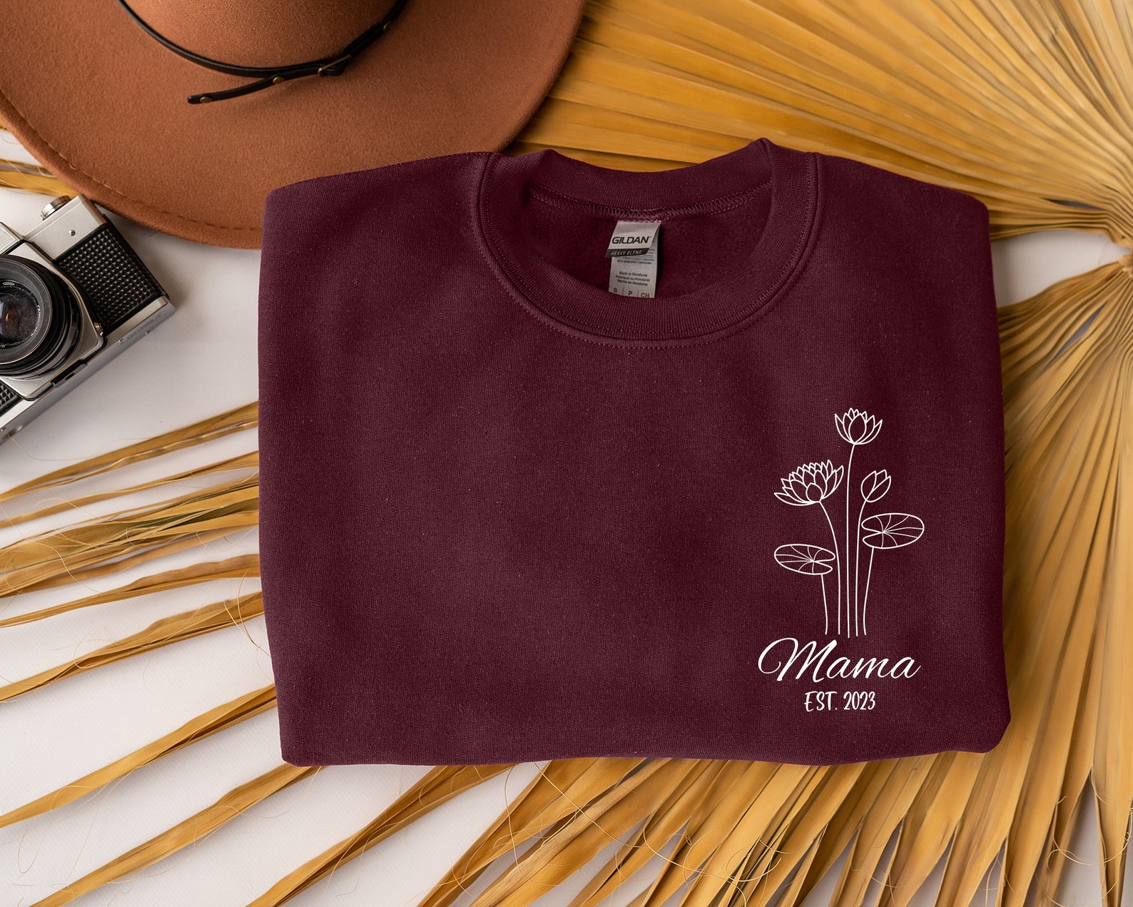 Custom Mama Birth Month Flower Sweatshirt, Mothers Day Memorial Sweater ...