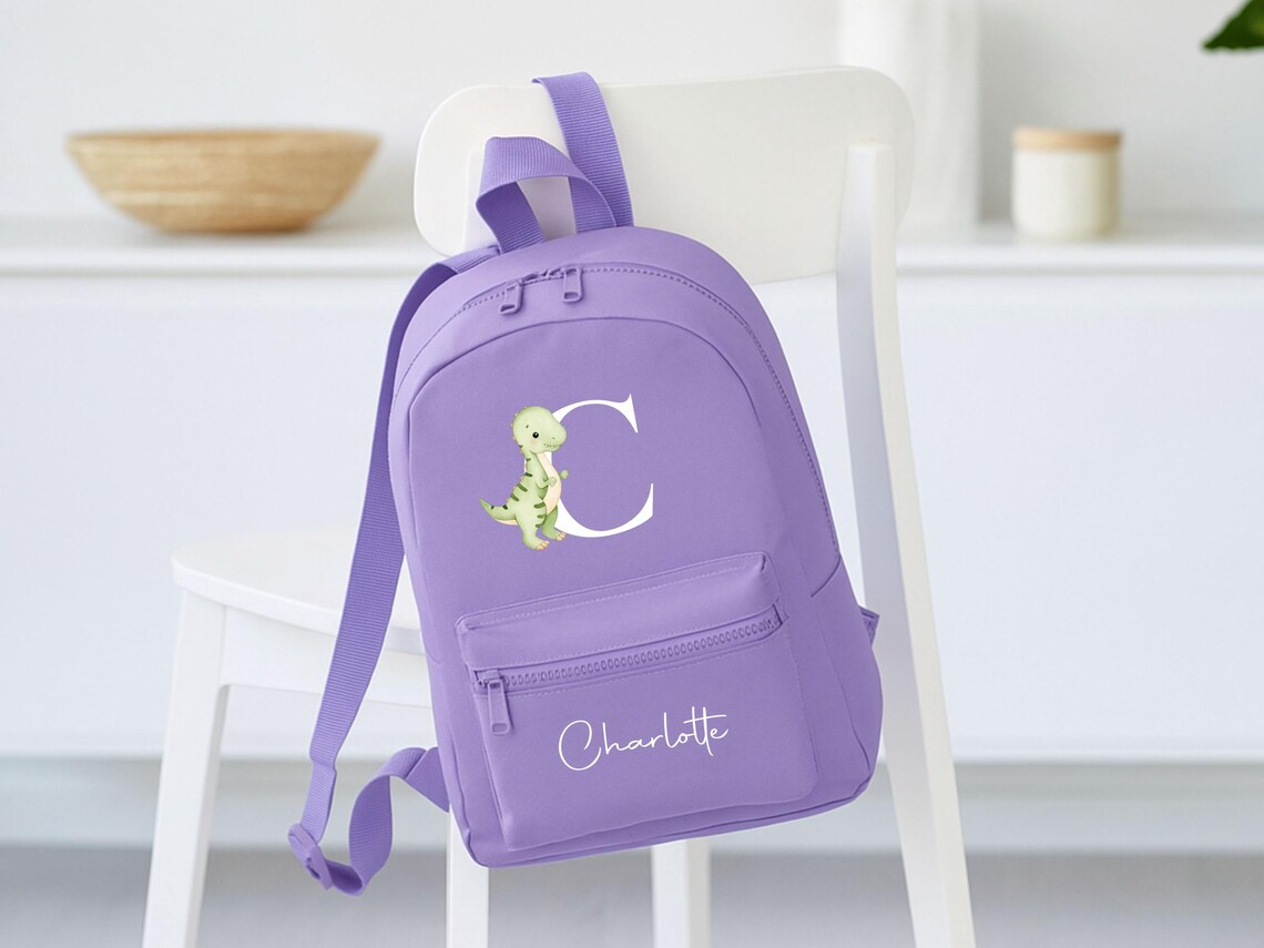 Personalised Dinosaur Backpack for Kids, Custom Name Rucksack for ...