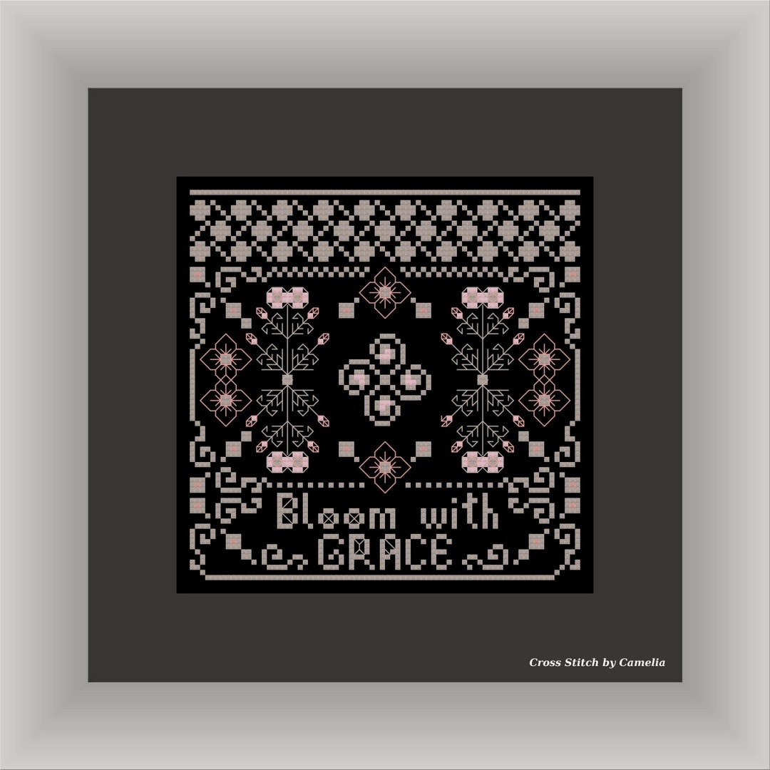 Floral Seasonal Counted Cross Stitch Sampler Spring Cross Stitch ...