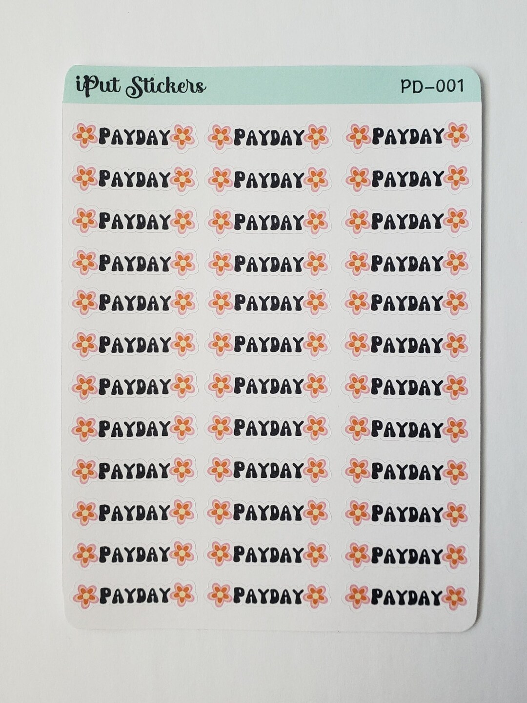 Payday Stickers Payday Script Planner Stickers Retro Style - Etsy