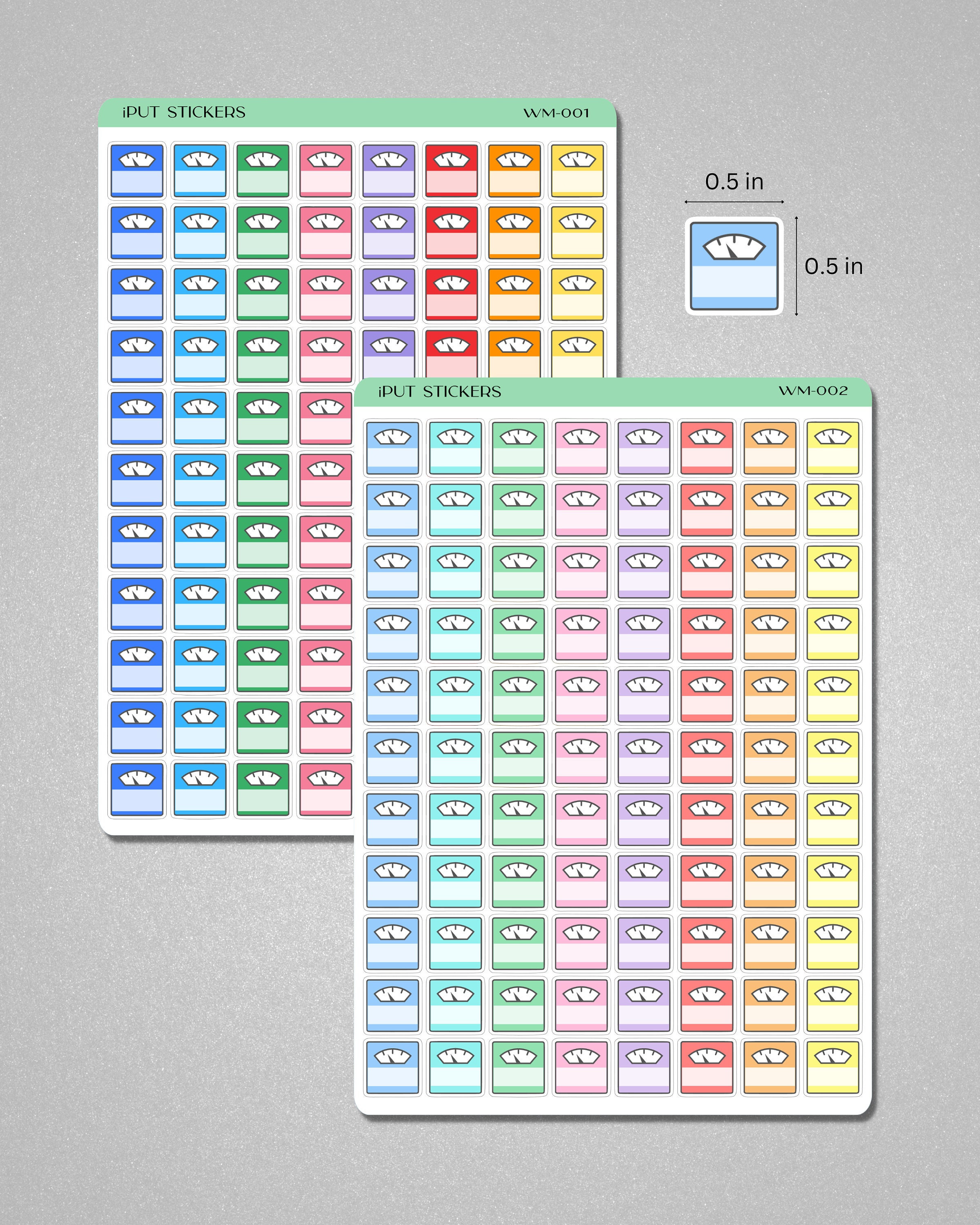 Fillable Weight Scale Planner Sticker Weight Management - Etsy