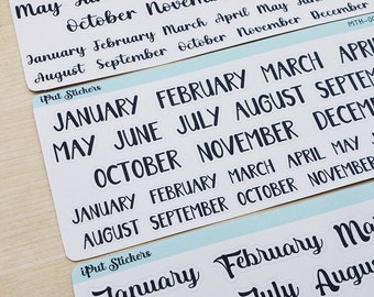 Small Months of the Year Planner Stickers Month Stickers Bujo Stickers ...