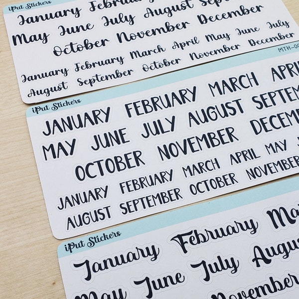 12 Months Stickers - Etsy