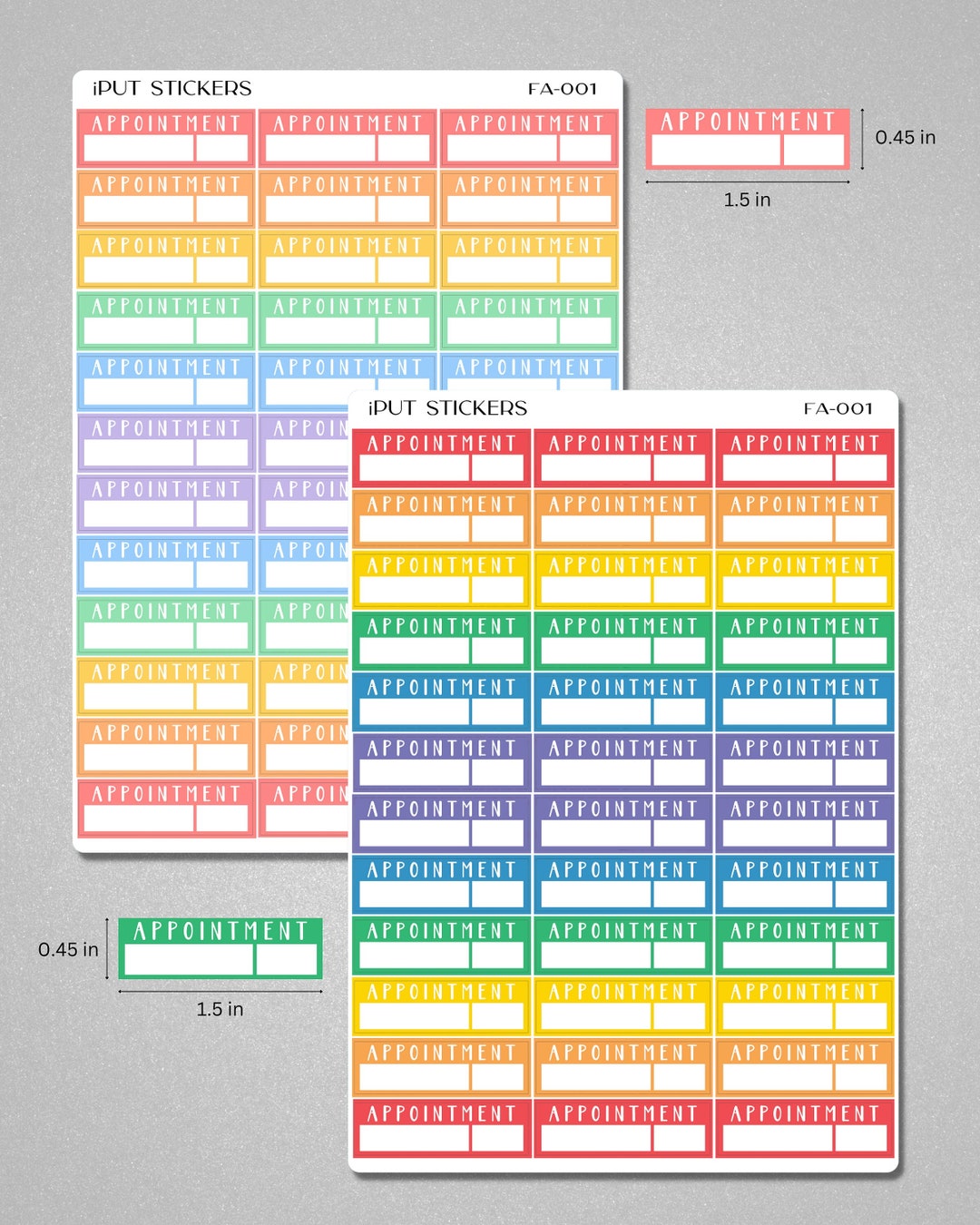 Fillable Blank Appointment Stickers for Planners Organizers and Dot ...