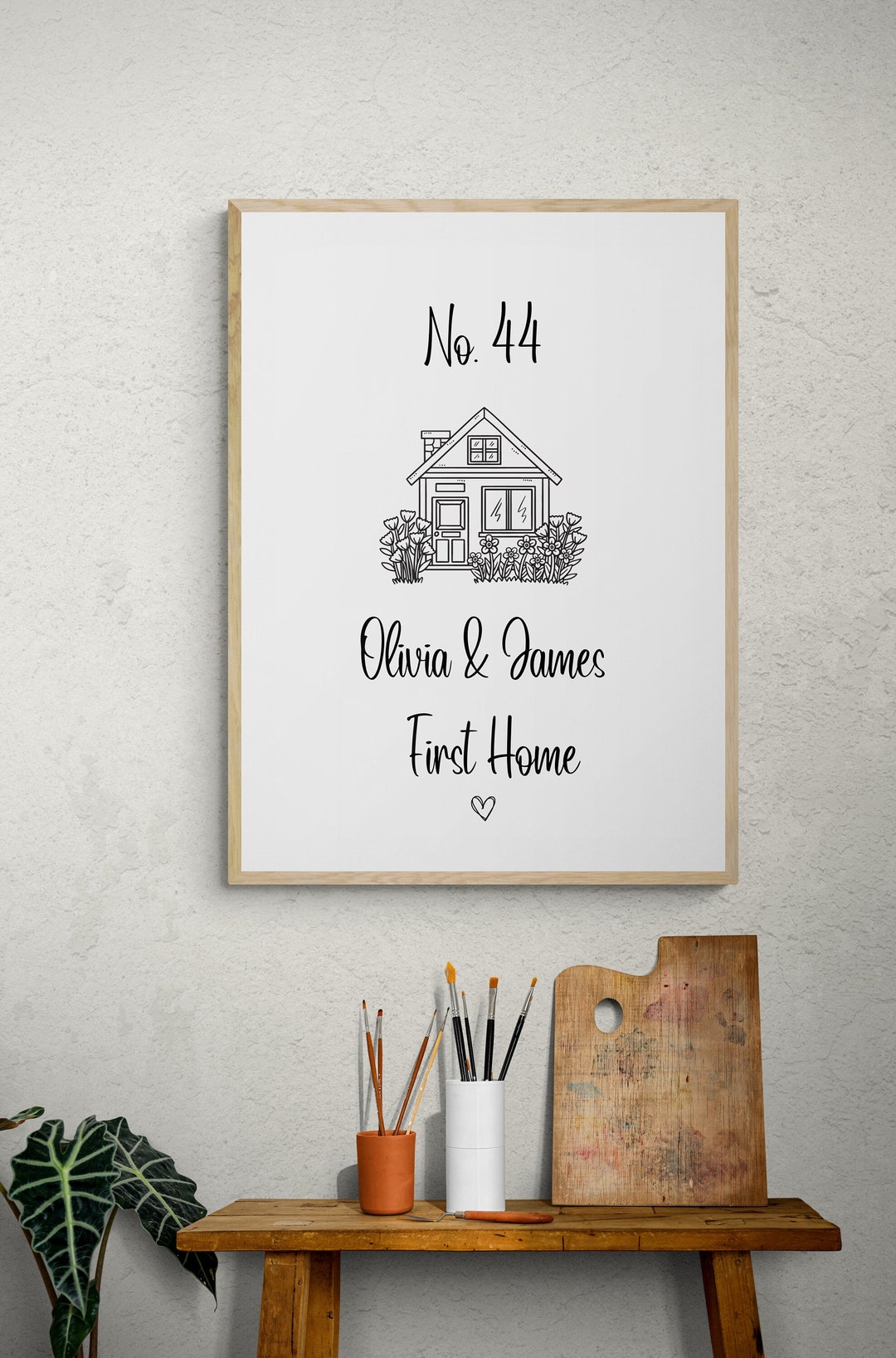 Custom First Home Map Print, Personalised Housewarming Gift, New Home ...