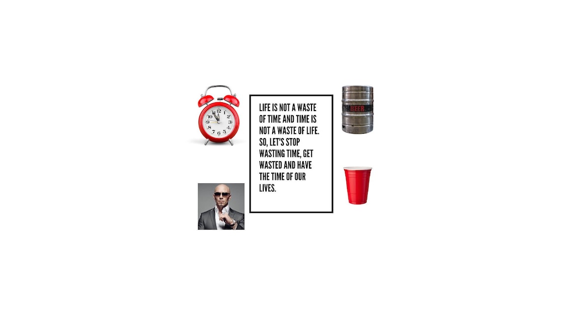 Pitbull Mr Worldwide Quote Print, Life is Not a Waste of Time and Time ...