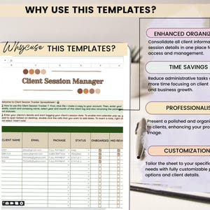 Client Session Tracker Spreadsheet, CRM, Client Management Google ...